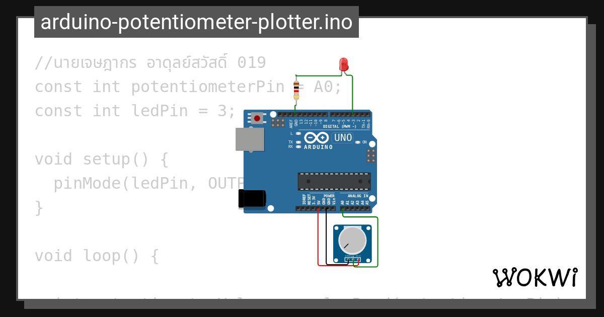 Ledvariable Resistor 019 Wokwi Esp32 Stm32 Arduino Simulator 6333