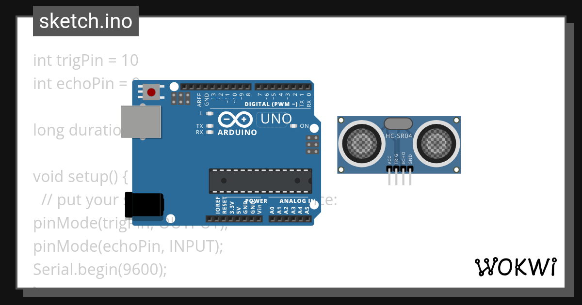 ultrasonic activity group 1 - Wokwi ESP32, STM32, Arduino Simulator