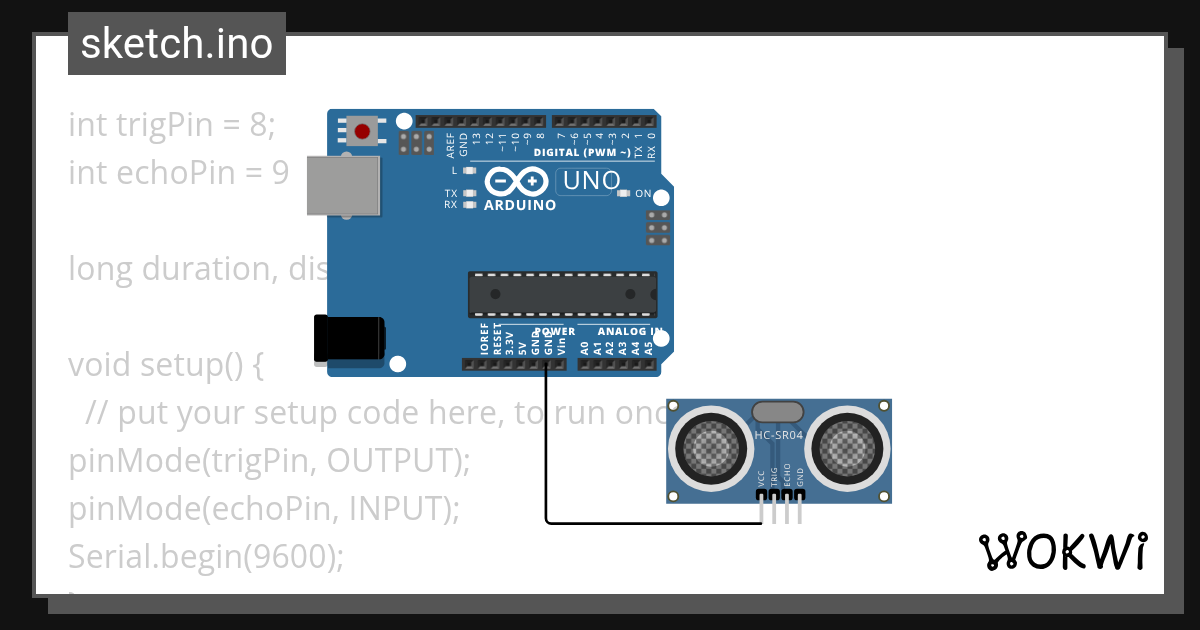 ultrasonic activity group 2 - Wokwi ESP32, STM32, Arduino Simulator