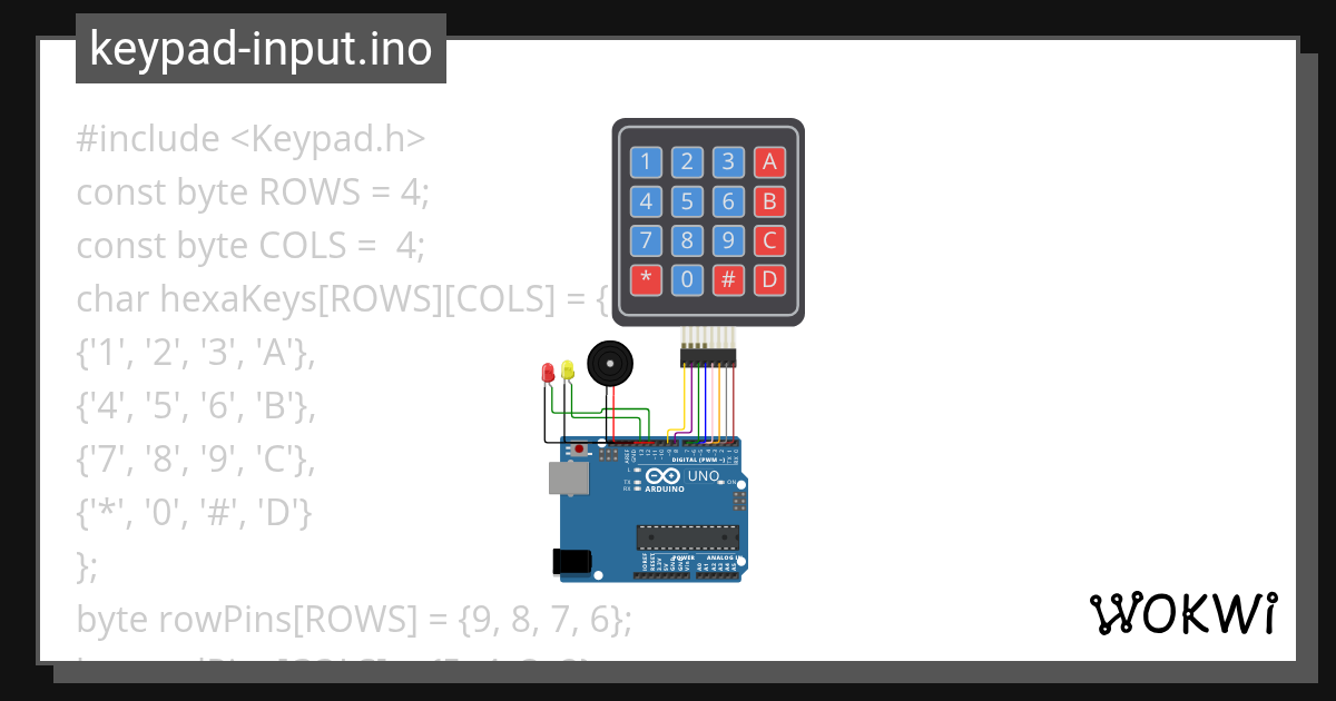 Keypad Copy - Wokwi ESP32, STM32, Arduino Simulator