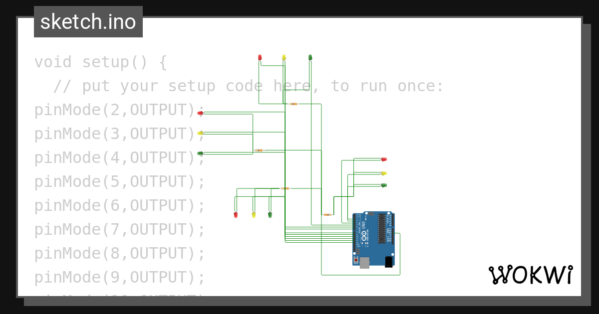 Traffic 4 Ways Wokwi Esp32 Stm32 Arduino Simulator