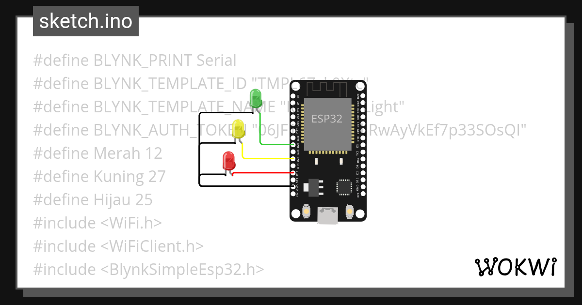 Traffic Light - Wokwi ESP32, STM32, Arduino Simulator