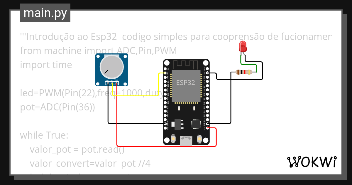 EX002.py - Wokwi ESP32, STM32, Arduino Simulator