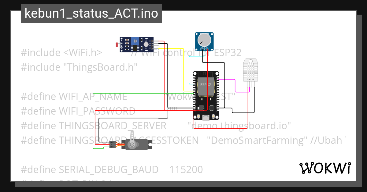 SmartFarmingDemo.ino - Wokwi ESP32, STM32, Arduino Simulator