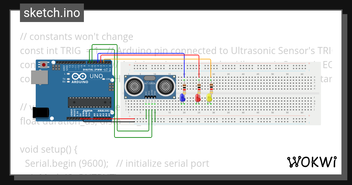 RangeFinder - Wokwi ESP32, STM32, Arduino Simulator