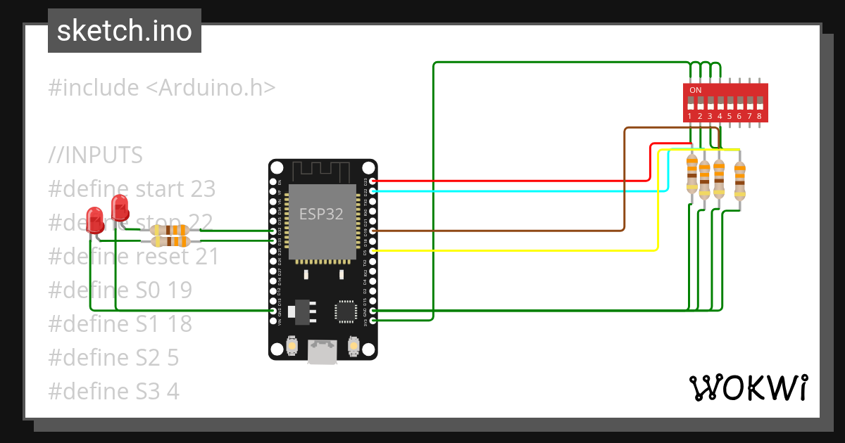 PRACTICA_2 - Wokwi ESP32, STM32, Arduino Simulator