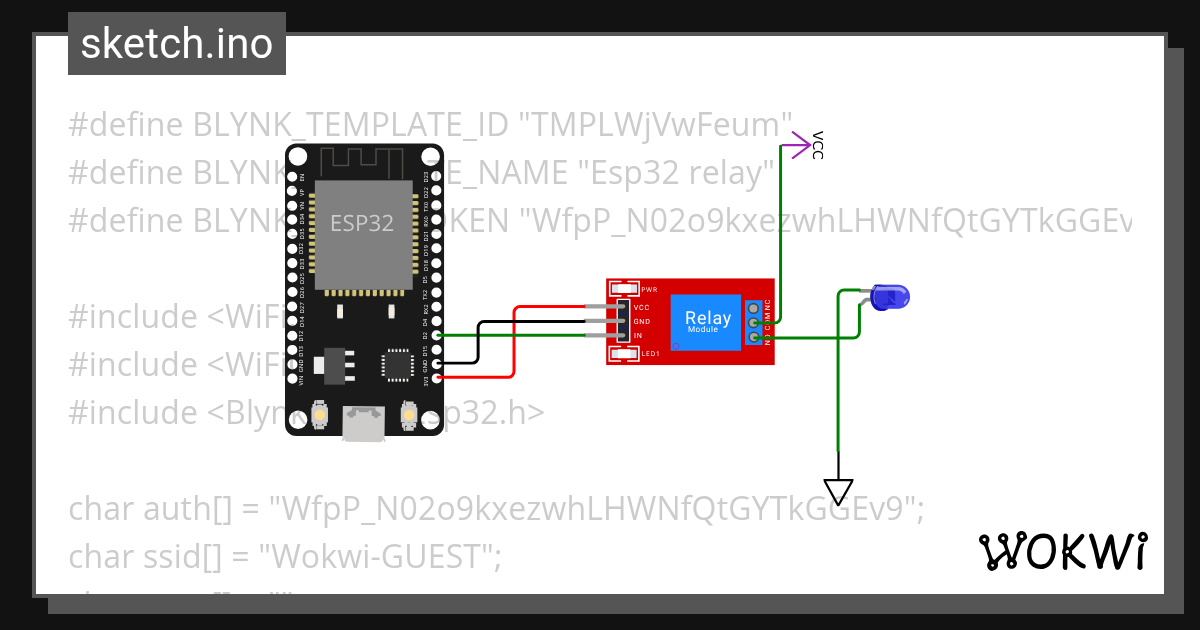 Esp32 relay - Wokwi ESP32, STM32, Arduino Simulator