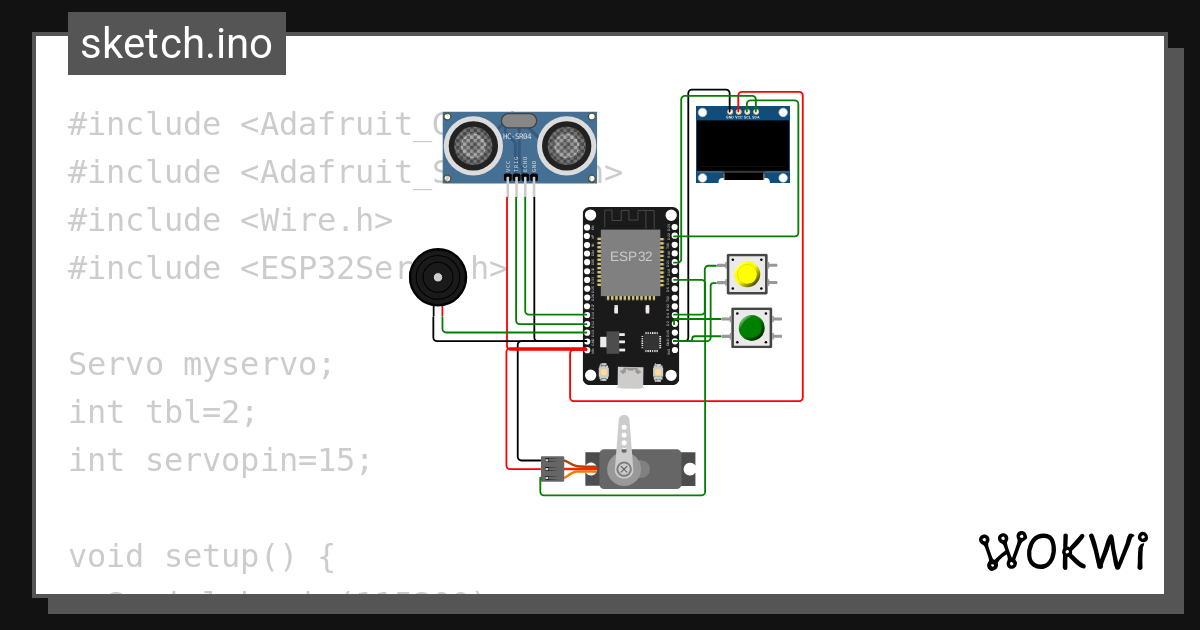 Manual Ultrasonik Wokwi Esp32 Stm32 Arduino Simulator 0067