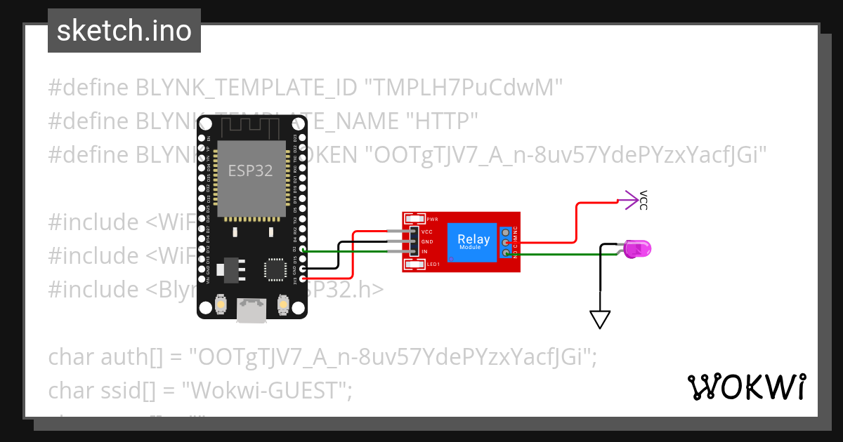 Relay - Wokwi ESP32, STM32, Arduino Simulator