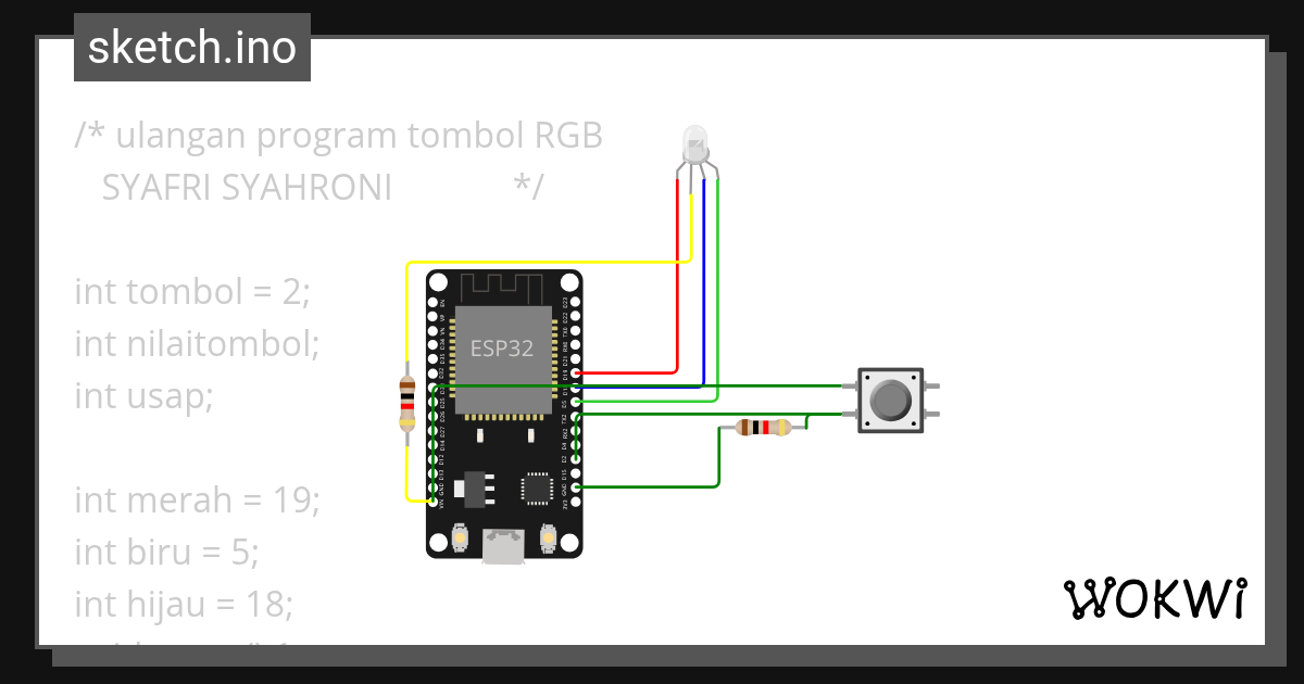 button rgb - Wokwi ESP32, STM32, Arduino Simulator