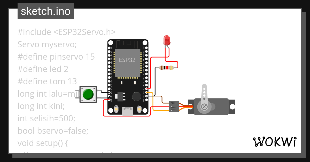 SERVO - Wokwi ESP32, STM32, Arduino Simulator