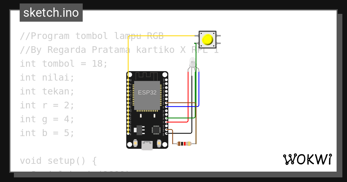 Regarda X Rpl 1 Lampu Rgb Wokwi Arduino And Esp32 Simulator