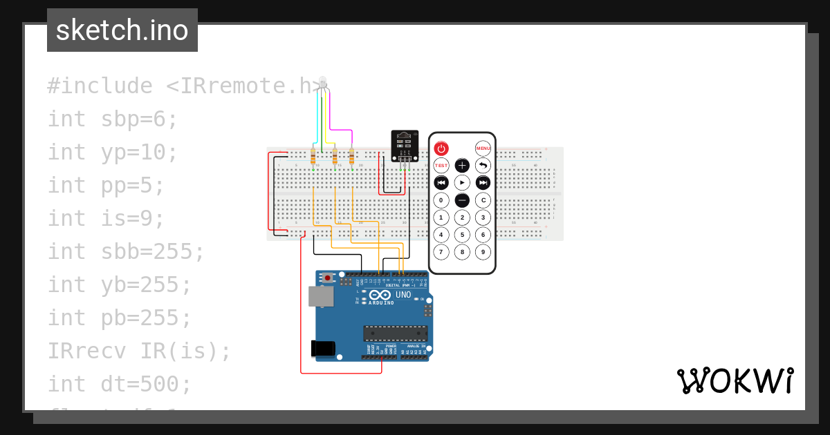 Ir Remote To Control The Project In Rgb Wokwi Esp32 Stm32 Arduino 1412