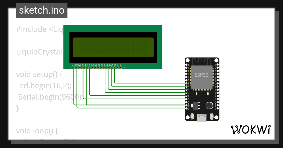 lcd - Wokwi ESP32, STM32, Arduino Simulator