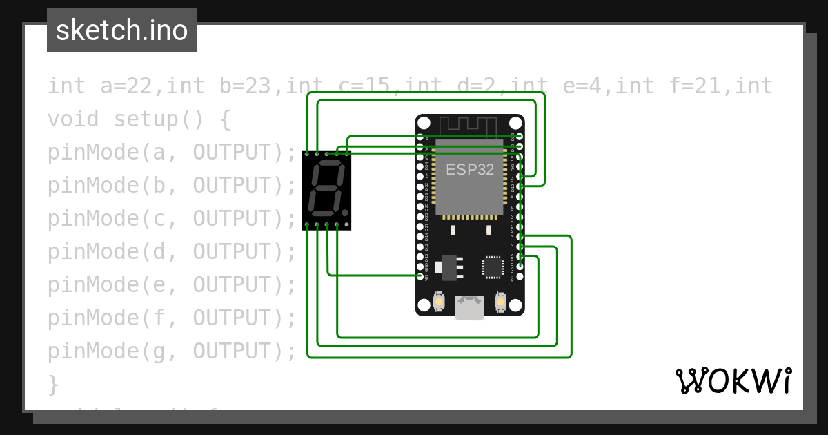 Seven Segment Wokwi Esp32 Stm32 Arduino Simulator 4126