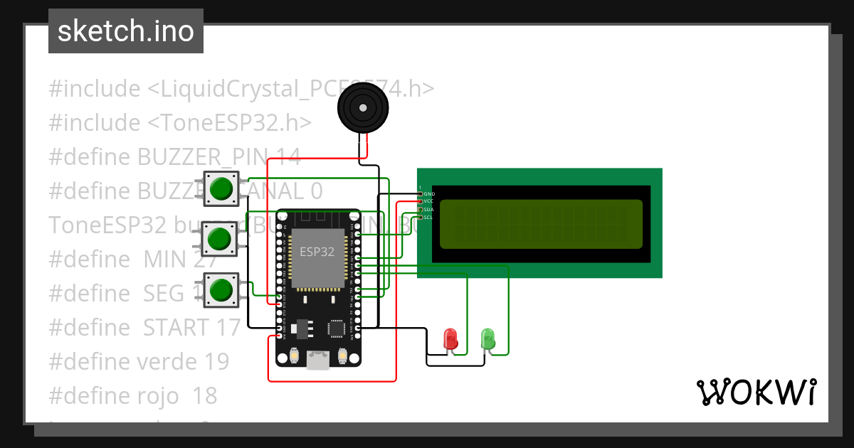 RELOJ DE COCINA - Wokwi ESP32, STM32, Arduino Simulator