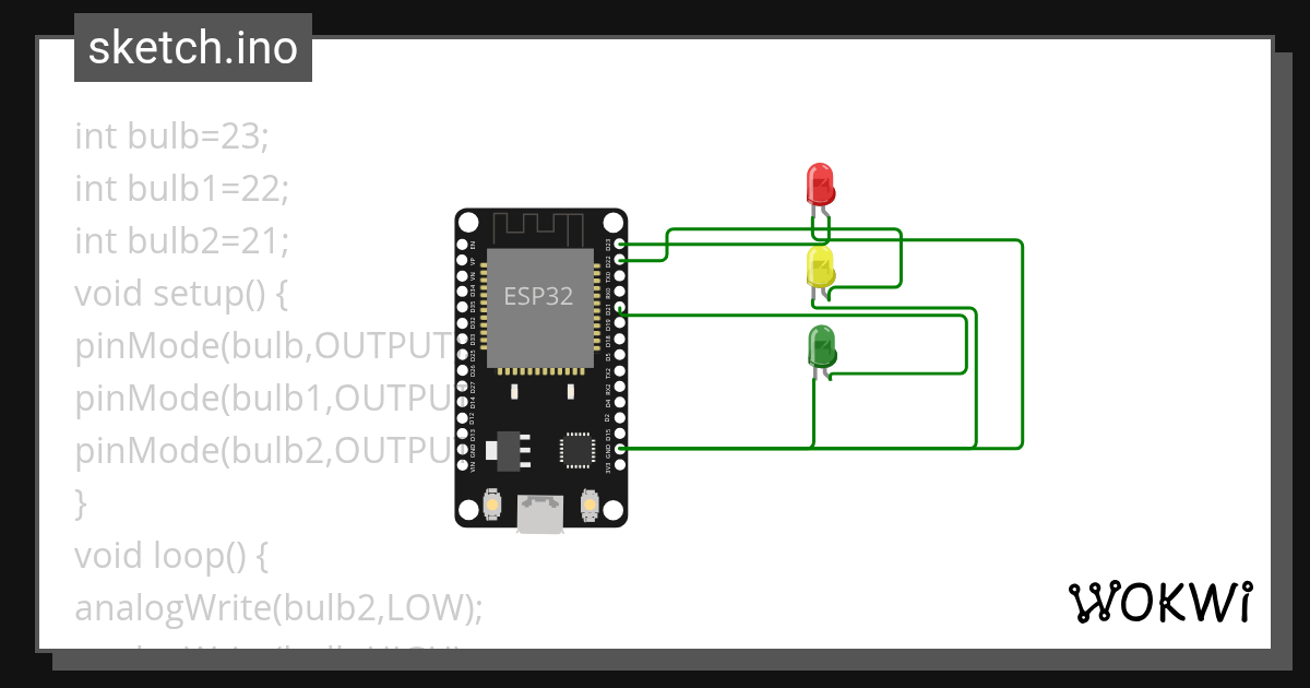 Delay 1sec Led Wokwi Esp32 Stm32 Arduino Simulator 2122