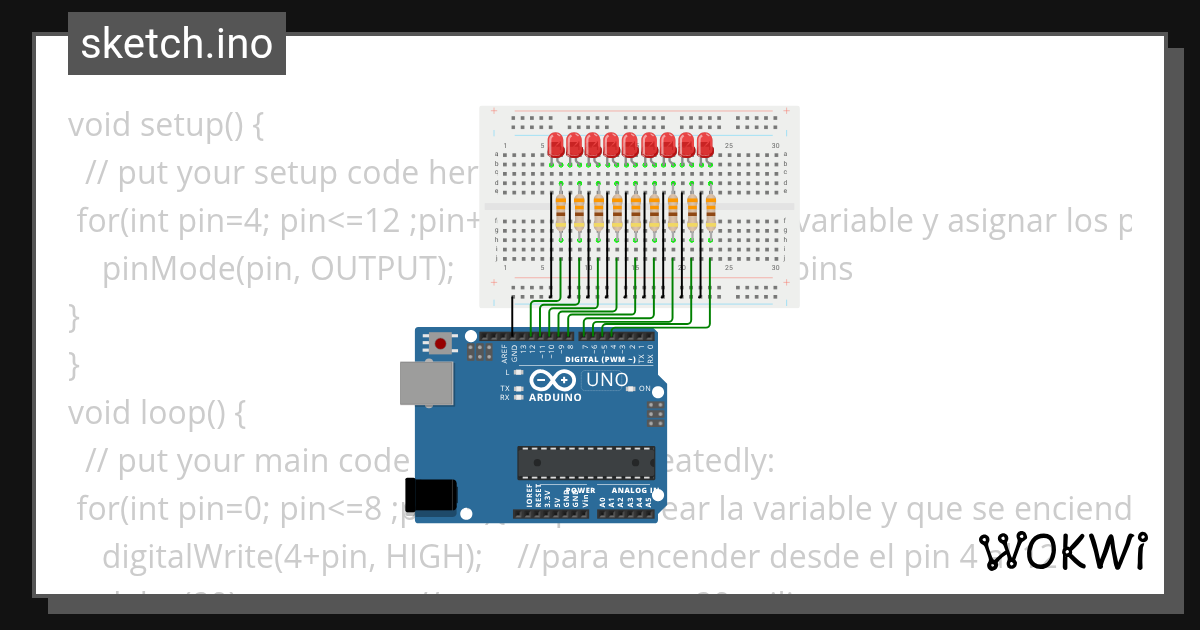 Animación 3 - Wokwi ESP32, STM32, Arduino Simulator