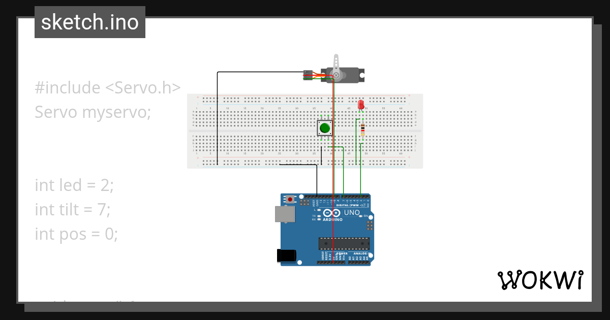 Carlos Gonsalves - Servo Tilt Program - Wokwi ESP32, STM32, Arduino Simulator