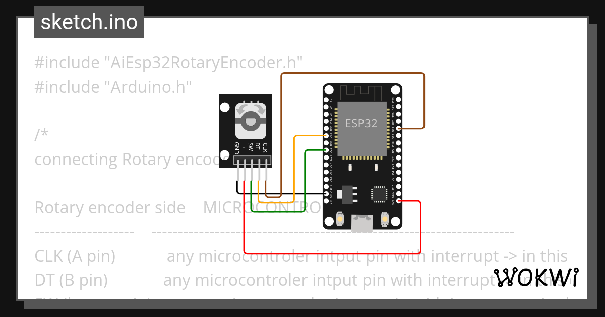 ESP32 encoder_interrupt - Wokwi ESP32, STM32, Arduino Simulator