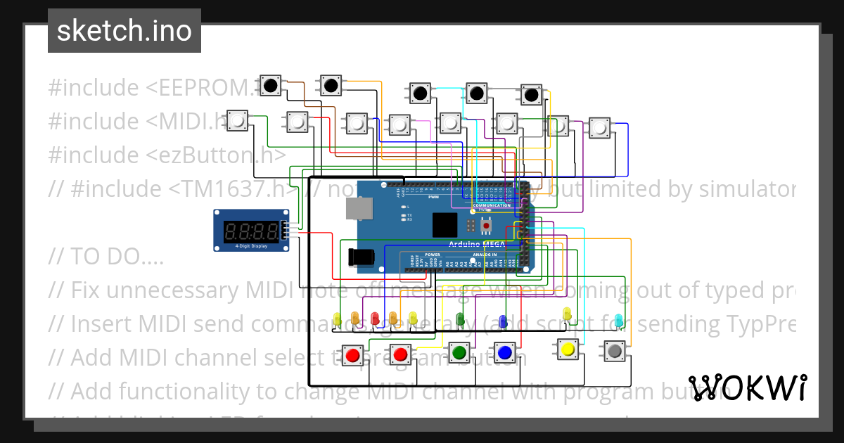 MegaBassPedalboard EEPROM - Wokwi ESP32, STM32, Arduino Simulator