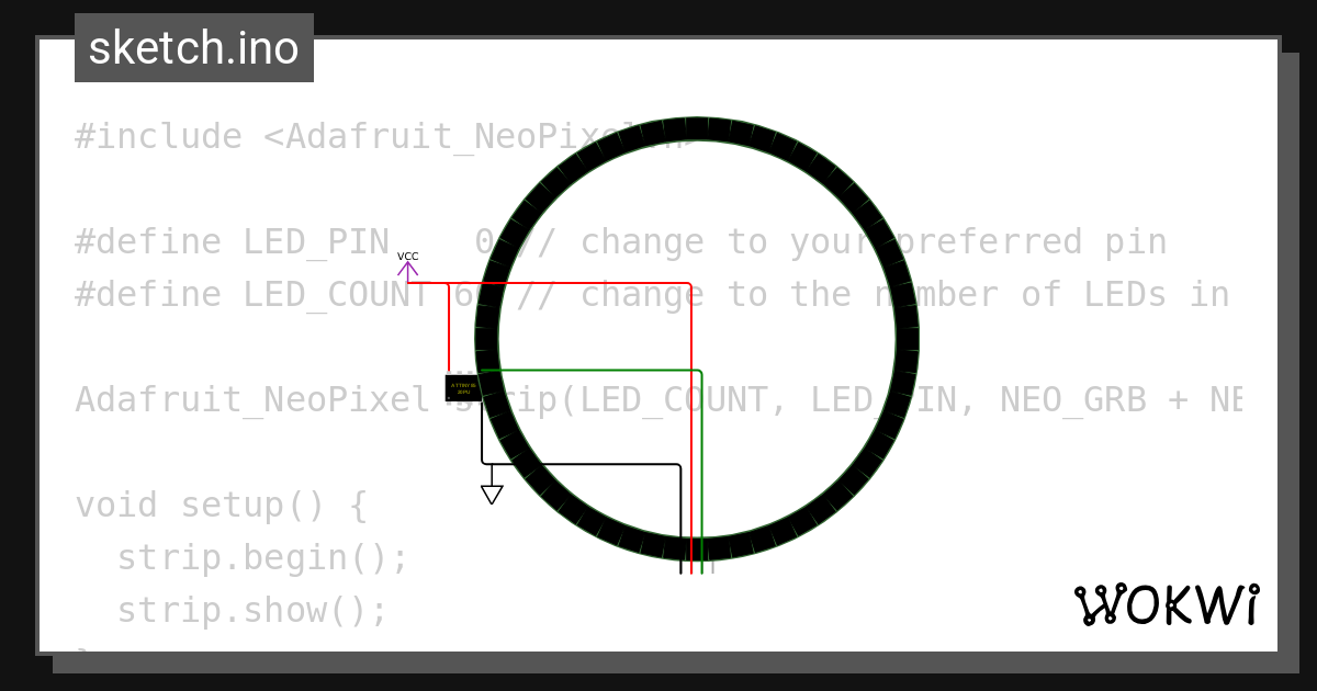 Leds Circular Pattern Wokwi Arduino And Esp32 Simulator 2879