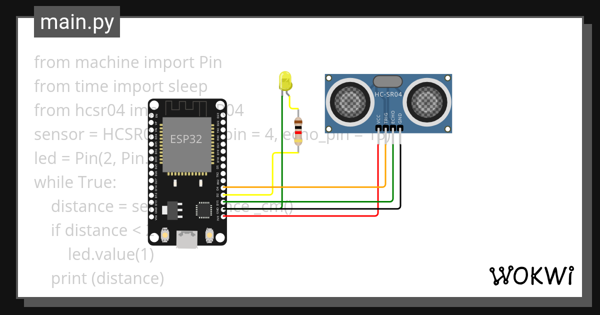 bài 8 -1 Cảm biến - Wokwi ESP32, STM32, Arduino Simulator