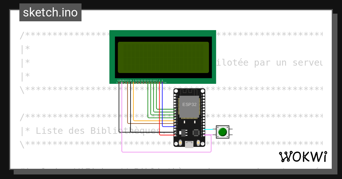 Horloge Eps32 Wokwi Esp32 Stm32 Arduino Simulator 