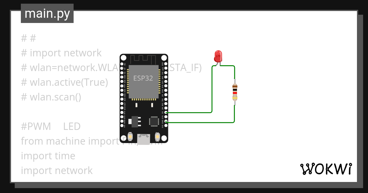 Esp32 点亮led Wokwi Esp32 Stm32 Arduino Simulator