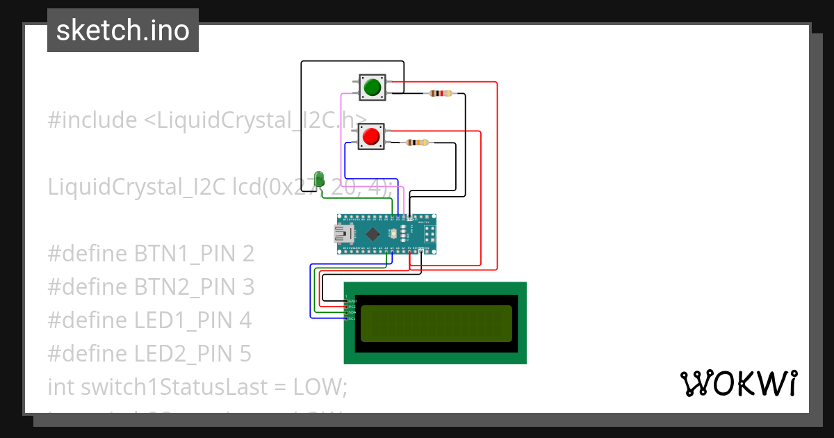 leds and buttons - Wokwi ESP32, STM32, Arduino Simulator