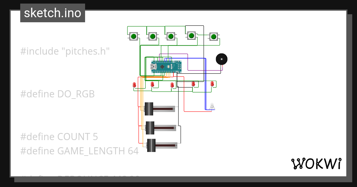 Memory game & Mixer - Wokwi ESP32, STM32, Arduino Simulator