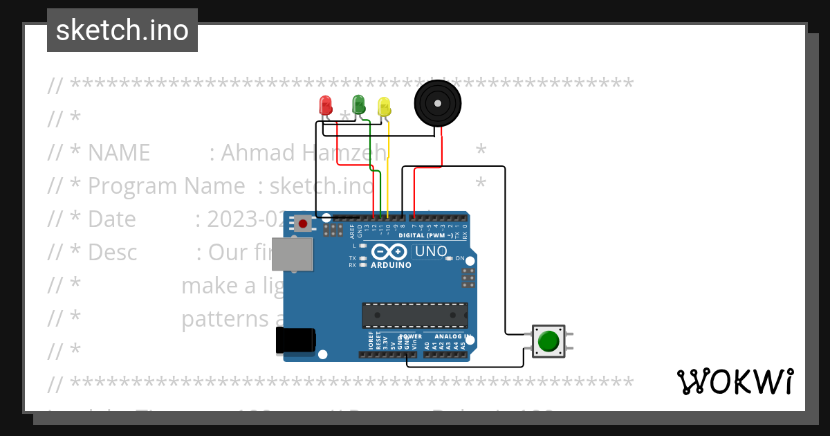 Ahmad's Light Chase Copy FINAL - Wokwi ESP32, STM32, Arduino Simulator