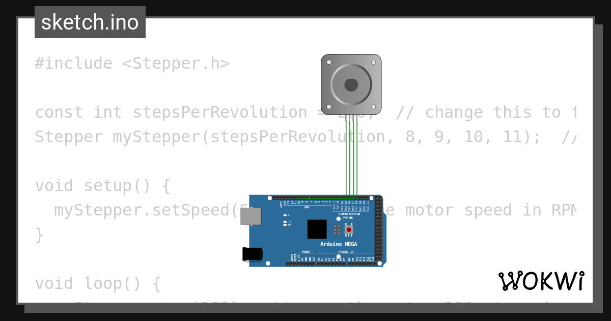 Stepper No Driver For Micro Stepper Motors Wokwi Esp32 Stm32 Arduino Simulator