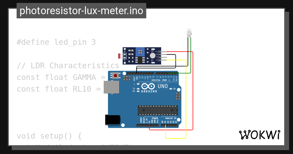 Photoresistor Wokwi Esp32 Stm32 Arduino Simulator