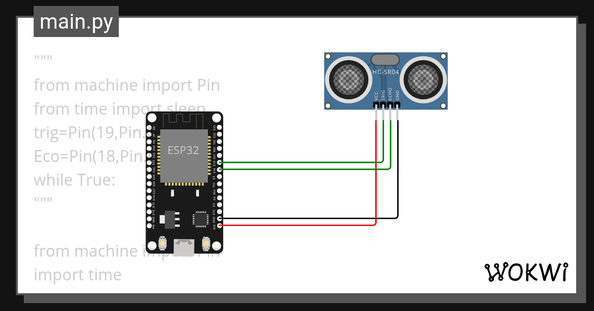 Ultrasonic - Wokwi ESP32, STM32, Arduino Simulator