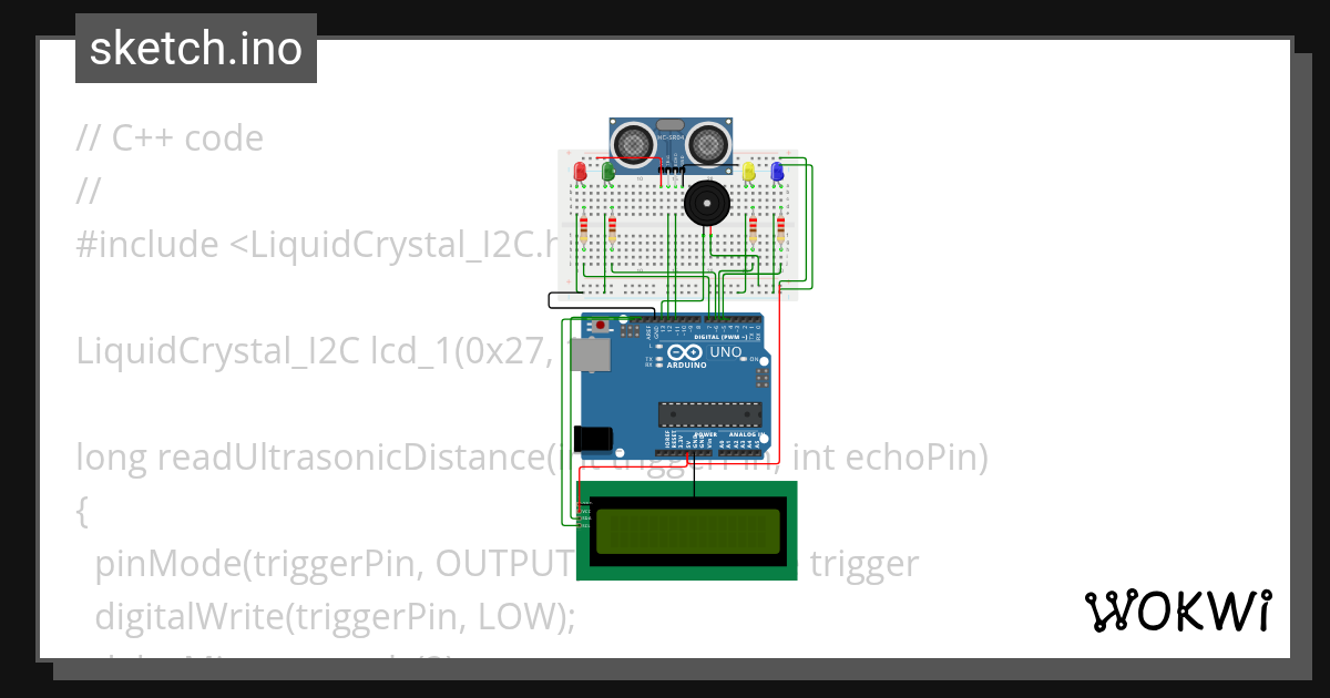 Project Sensor Jarak Wokwi Esp32 Stm32 Arduino Simulator