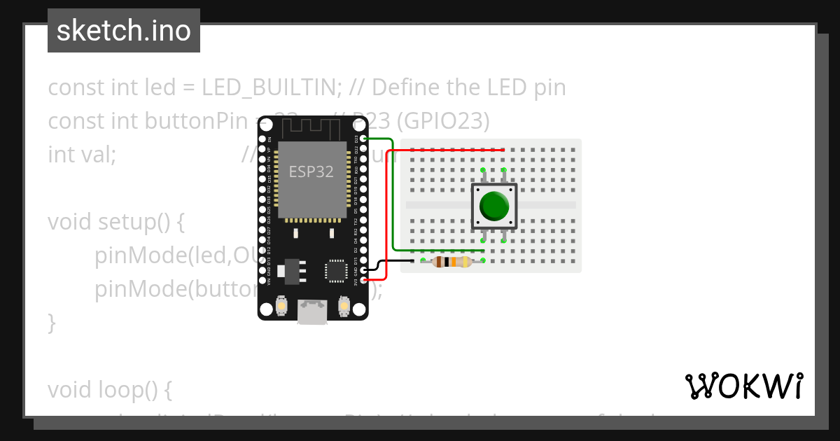 esp32-button - Wokwi ESP32, STM32, Arduino Simulator