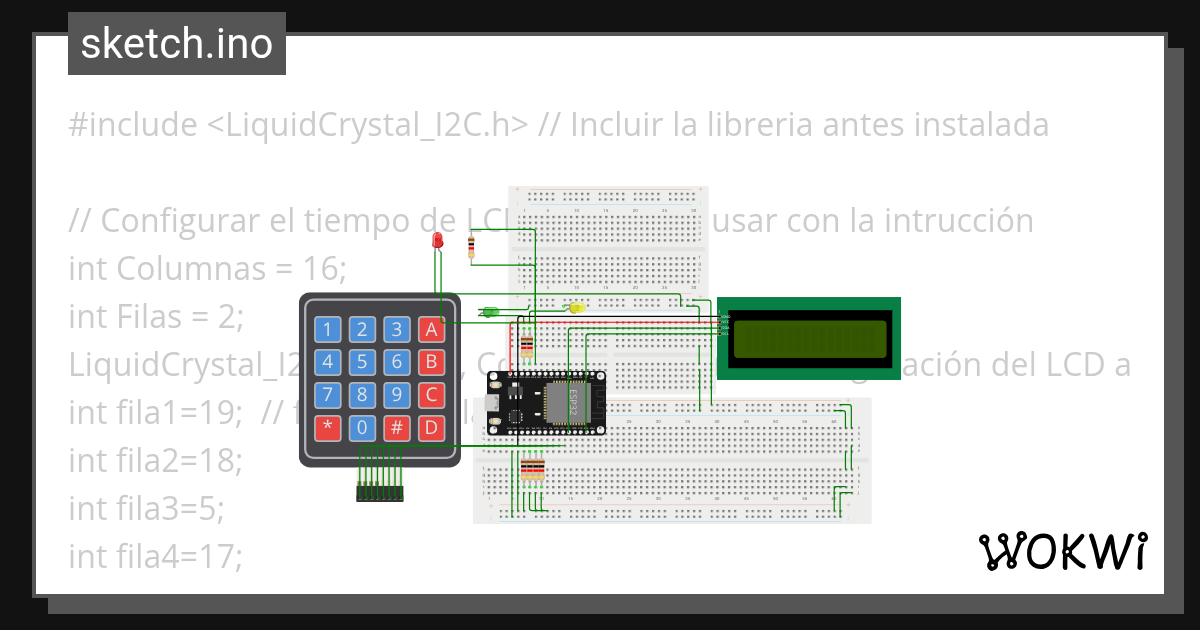 LCD_Tecladoto - Wokwi ESP32, STM32, Arduino Simulator