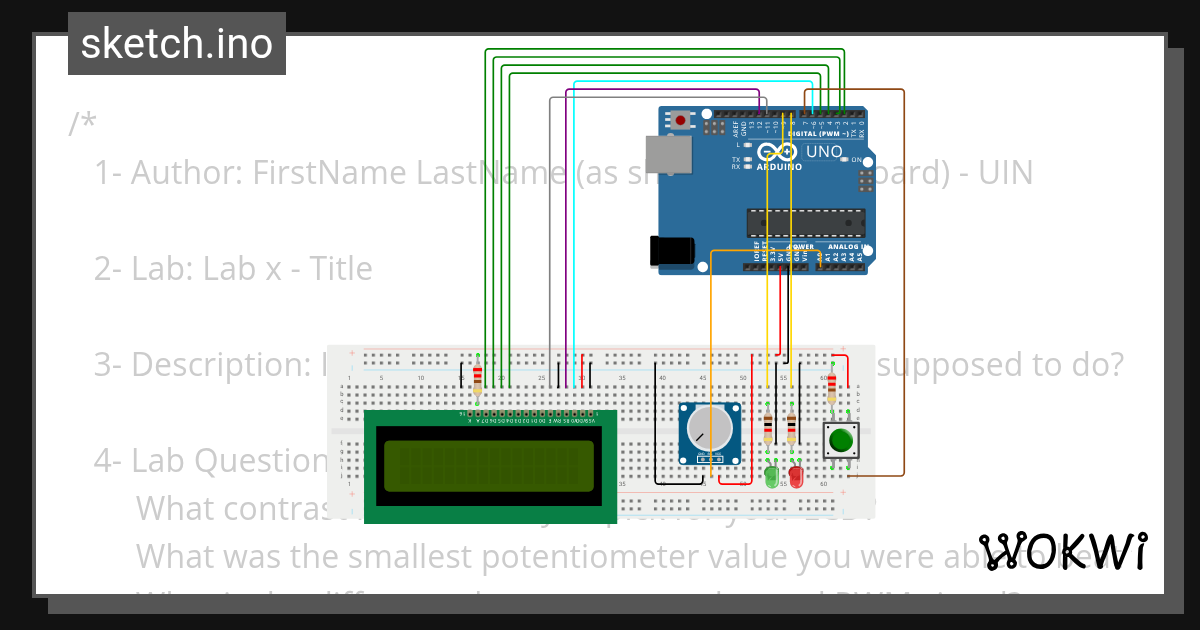 Lab3 Wokwi Esp32 Stm32 Arduino Simulator 9975