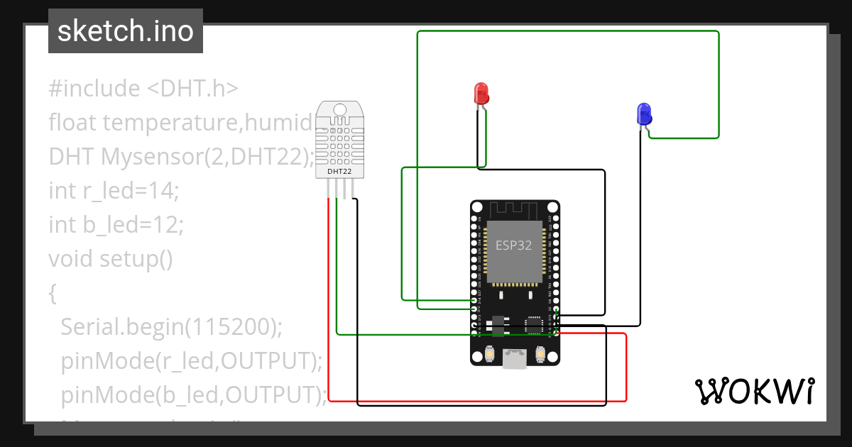 Temperature Wokwi Esp32 Stm32 Arduino Simulator 