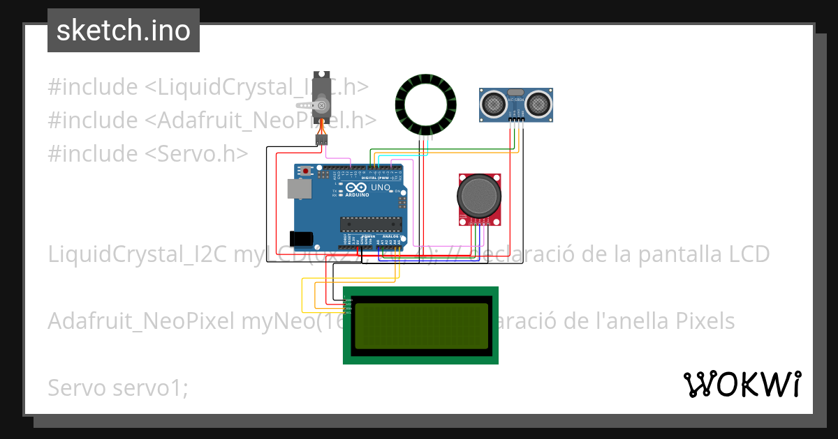 Control Neopixel I Servo David S Wokwi Esp32 Stm32 Arduino Simulator 5930