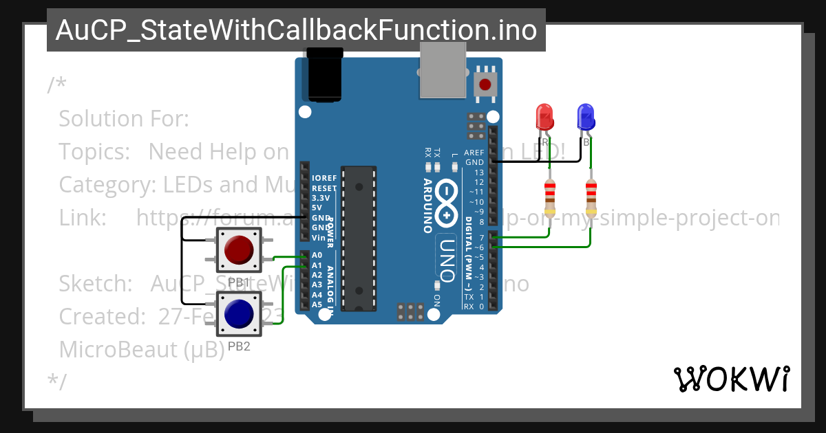 Arduino Forum - Need Help on my Simple Project on LED! - Wokwi ESP32 ...