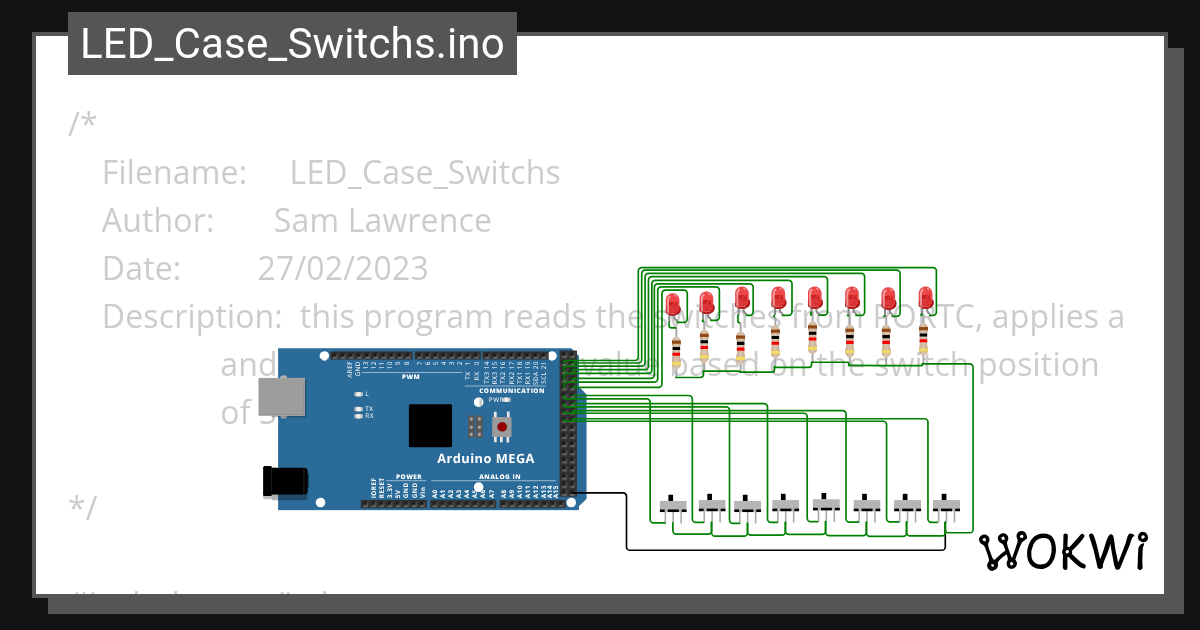 LED_Case_Switchs.ino - Wokwi ESP32, STM32, Arduino Simulator