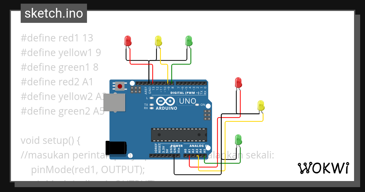 Traffic Led Flip Flop Wokwi Esp32 Stm32 Arduino Simulator 6139