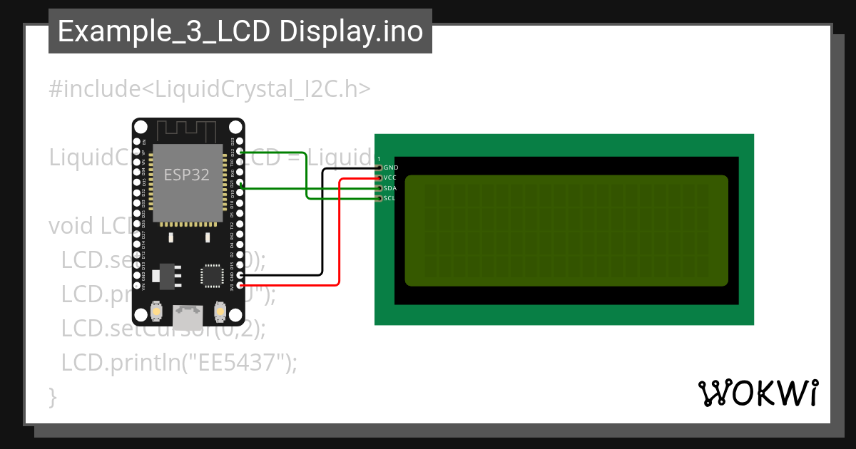 Example_3_LCD Display.ino Copy - Wokwi ESP32, STM32, Arduino Simulator