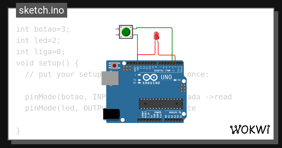 Teste BotÃo Com Professor Wokwi Arduino And Esp32 Simulator