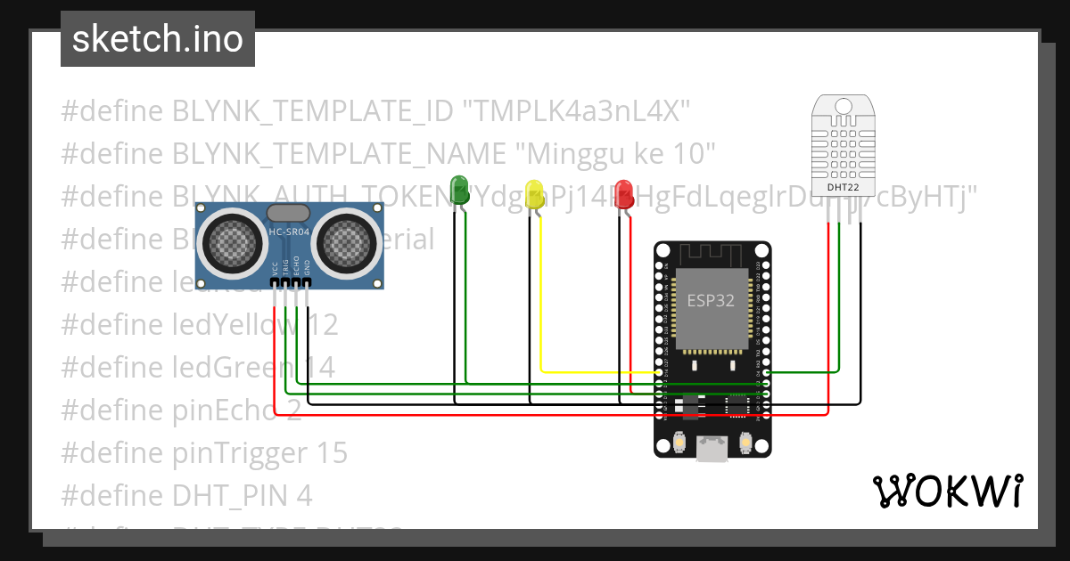 Ultrasonic Wokwi Esp32 Stm32 Arduino Simulator 2468