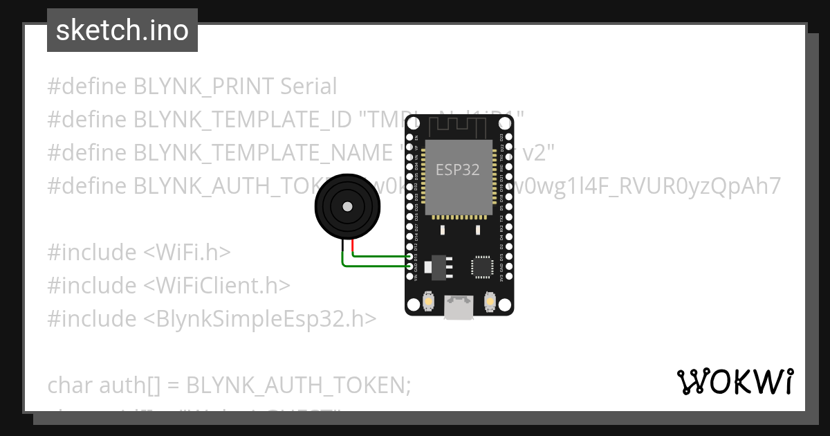 BLYNK BUZZER - Wokwi ESP32, STM32, Arduino Simulator