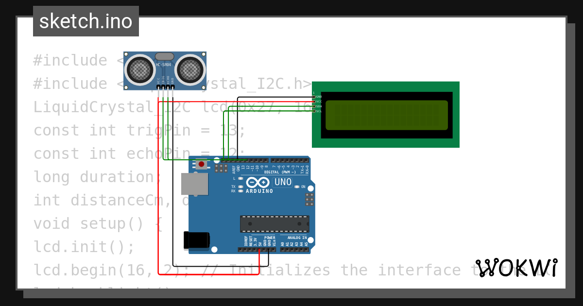 Lcd Khoảng Cách Wokwi Esp32 Stm32 Arduino Simulator 8895