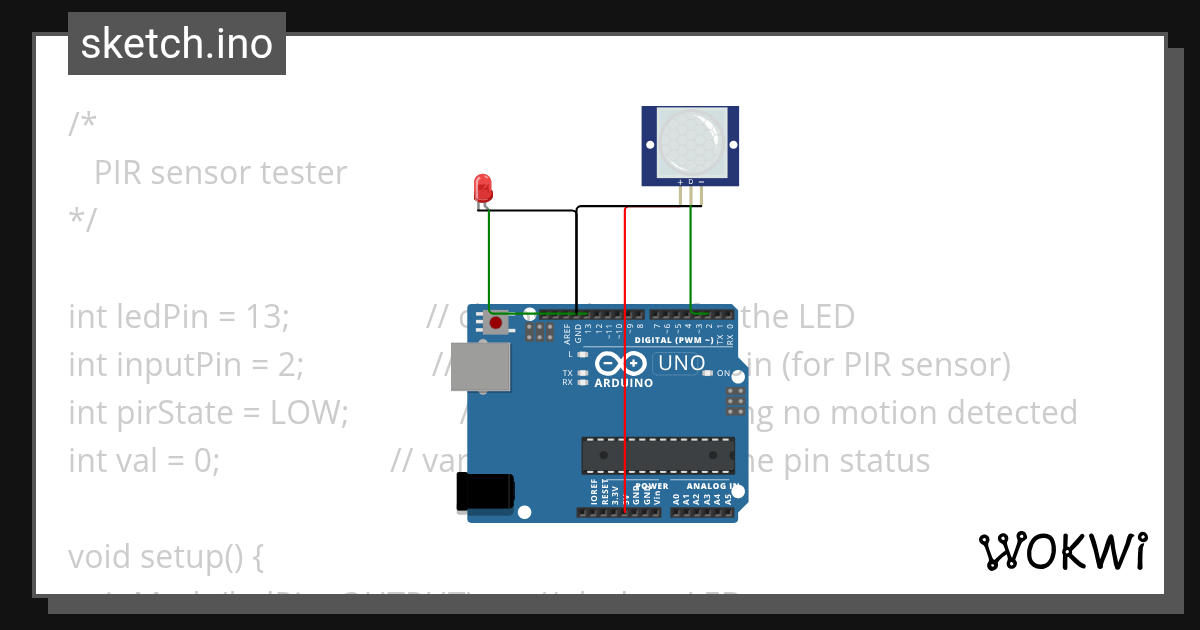 Sensor Pir Wokwi Esp32 Stm32 Arduino Simulator